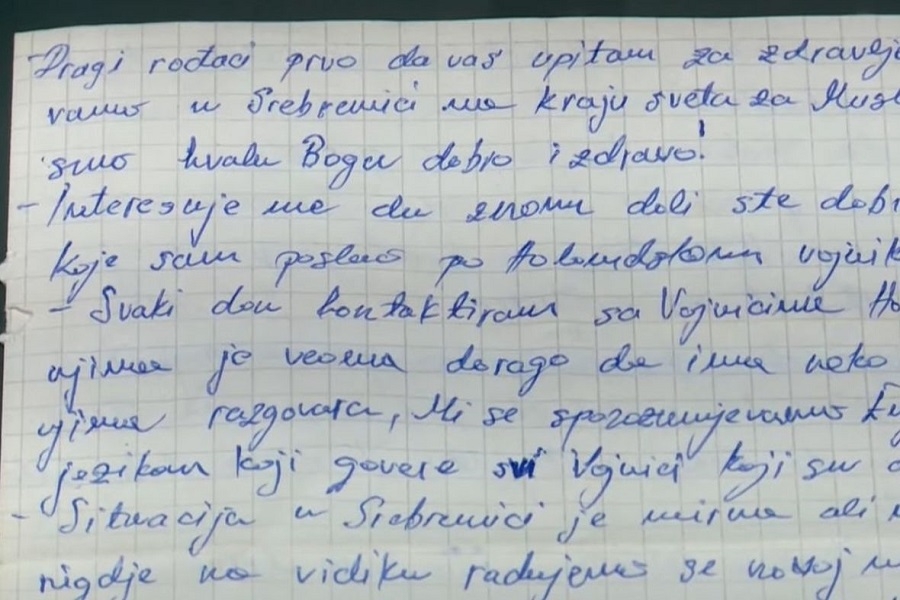 TRAGOM JEDNOG PISMA: Poslano 1994. iz Srebrenice, vratilo se nakon 23 ...