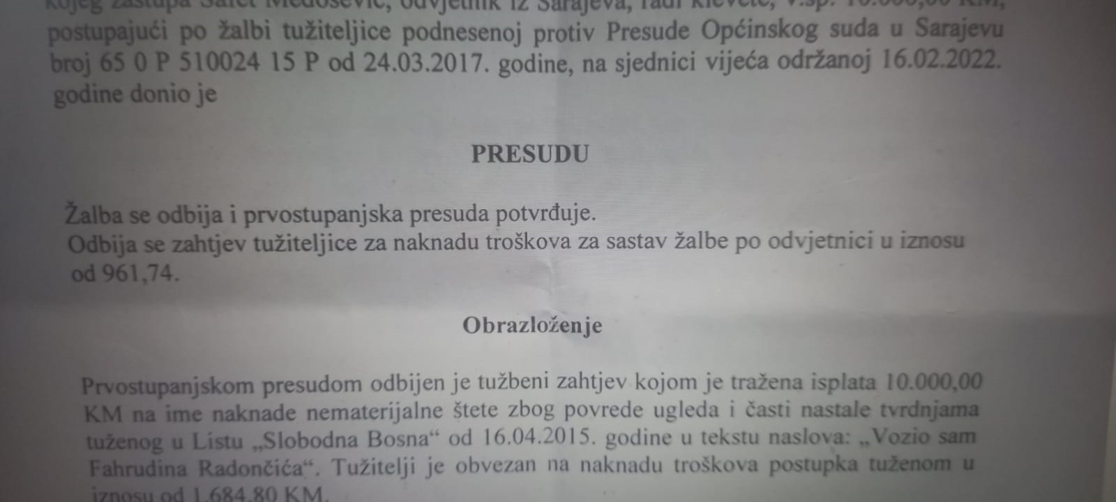 PRESUDA NAKON SEDAM GODINA: Sarajevski Kantonalni sud presudio da Armin ...