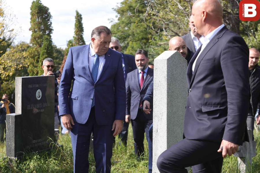 POSLIJE ROČIŠTA - NA GROBLJE: Dodik posjetio staro pravoslavno groblje ...