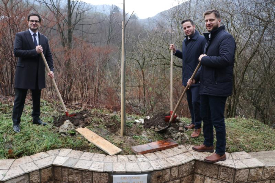 RADNO U ALEJI AMBASADORA: Francuski ambasador, premijer KS i načelnik ...