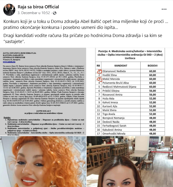 'SB' OBJAVLJUJE DOKUMENTE: Kako je supruga pomoćnika kantonalnog ...