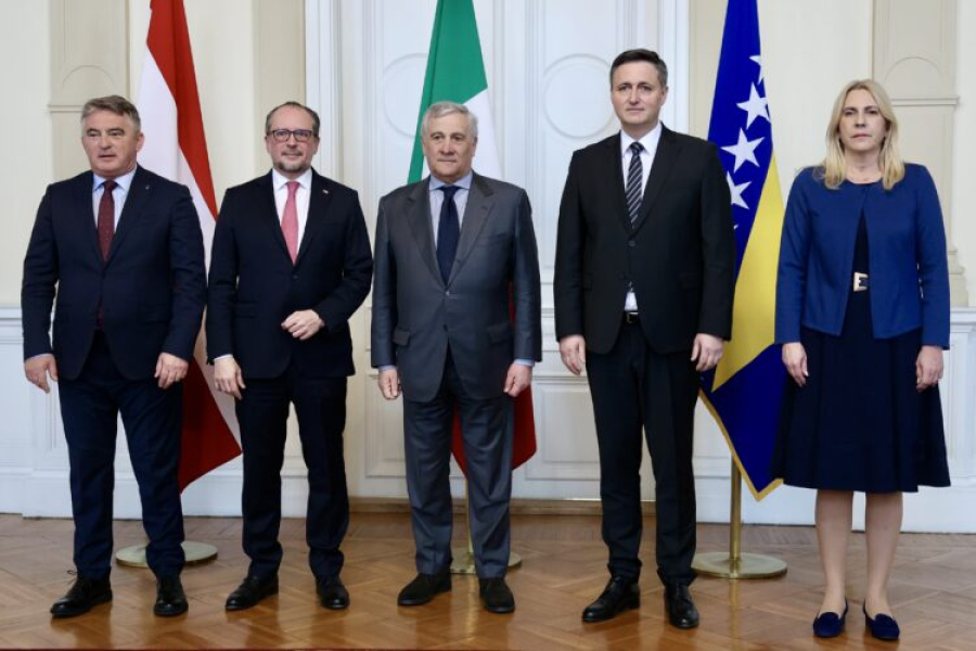 ČLANOVI PREDSJEDNIŠTVA UGOSTILI ŠEFOVE DIPLOMATIJA AUSTRIJE I ITALIJE ...