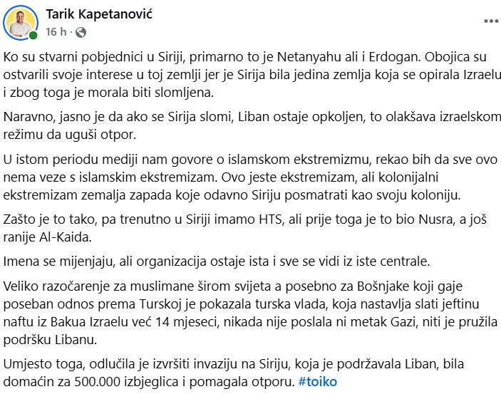 NOVI POGLED NA SITUACIJU U SIRIJI: 'Veliko razočarenje za muslimane i ...