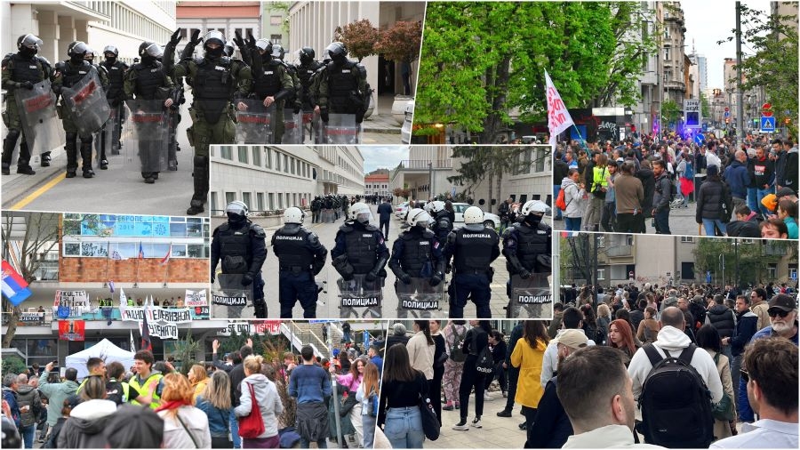 BLOKADA RTS-a U BEOGRADU ČEVRTI DAN: Bez jutarnjeg programa i vijesti, a Dnevnik je, umjesto ...