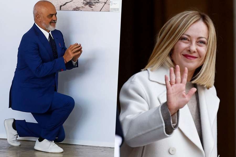 NJEMU JE BAŠ ZABAVNO: Premijer Albanije Edi Rama opet kleknuo pred Meloni (VIDEO) | Slobodna Bosna
